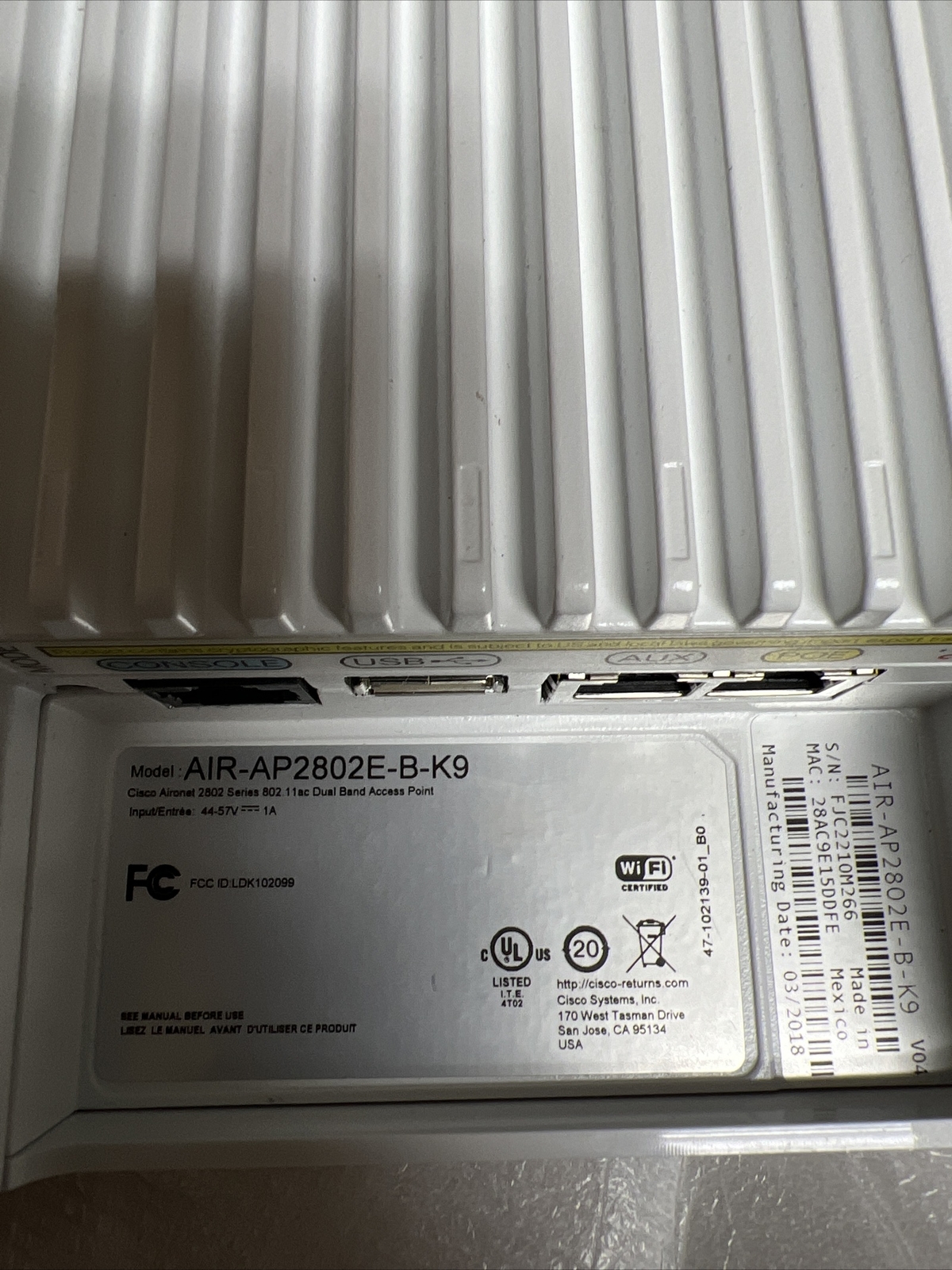 Cisco Air-AP2802E-B-K9 Aironet Wireless Access Point for sale online | eBay