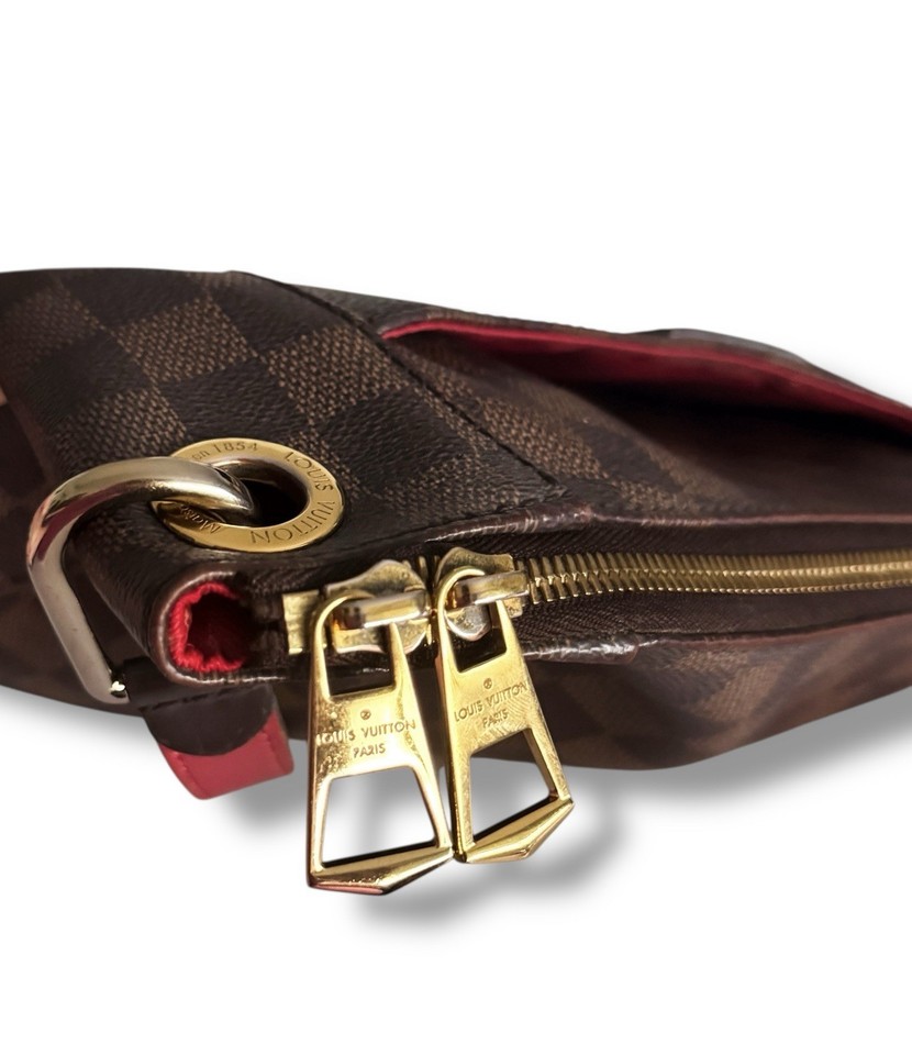Louis Vuitton Damier Ebene South Bank Besace Crossbody Bag + LV Dust ...