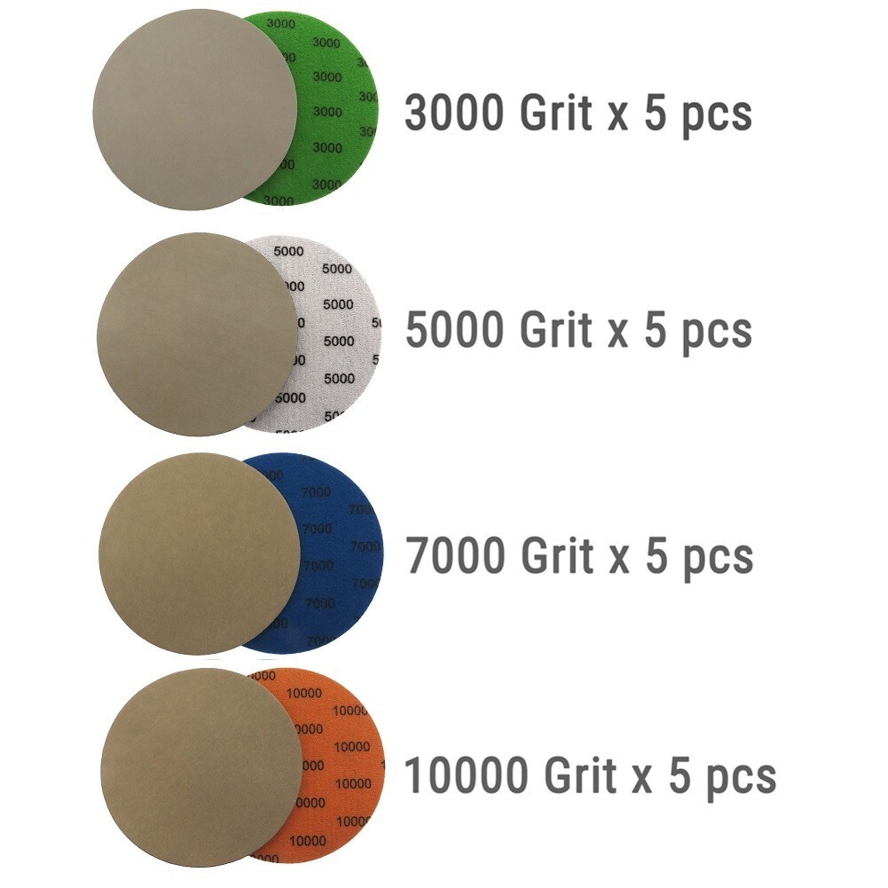 Durable Sanding Discs 3000/5000 /7000 /10000 Silicon Carbide 20* 20pcs ...