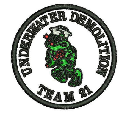 UNDERWATER DEMOLITION TEAM 21 UDT Frogmen Freddie the Frog Embroidered ...