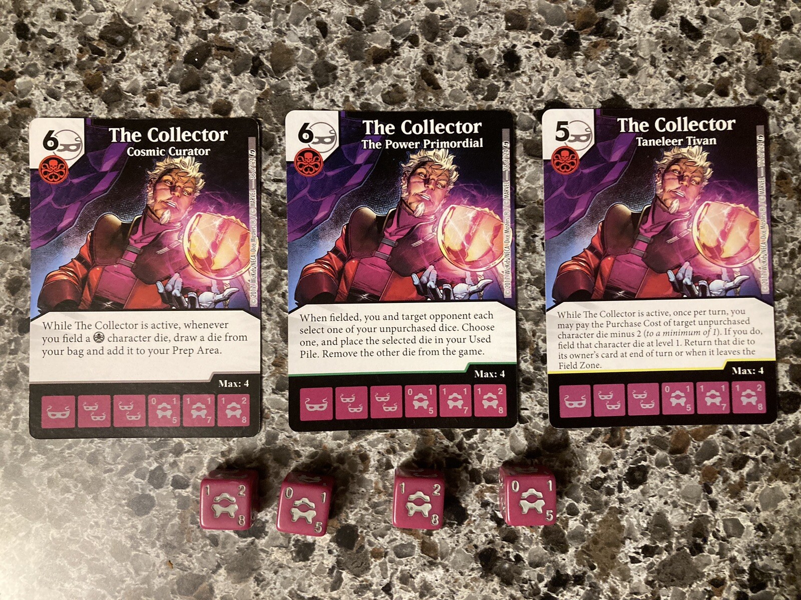 Marvel Dice Masters Guardians of the Galaxy The Collector Rare Un/Com ...