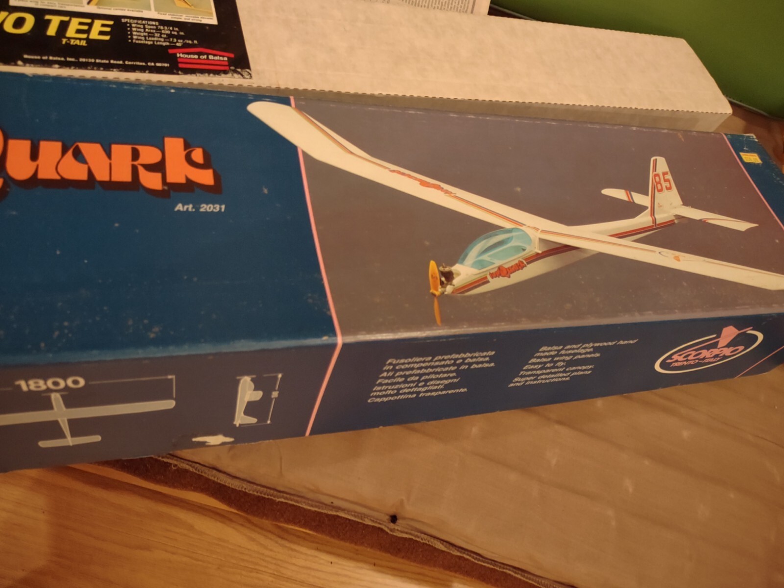 RARE! SCORPIO Top Quark motor glider ARF R/C kit NIB from Italy/Czech ...