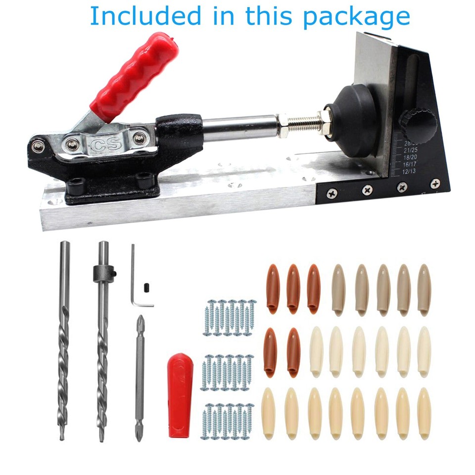 Pocket Hole Drill Jig Joinery System Woodworking Quick Drilling Hardware Tool | eBay
