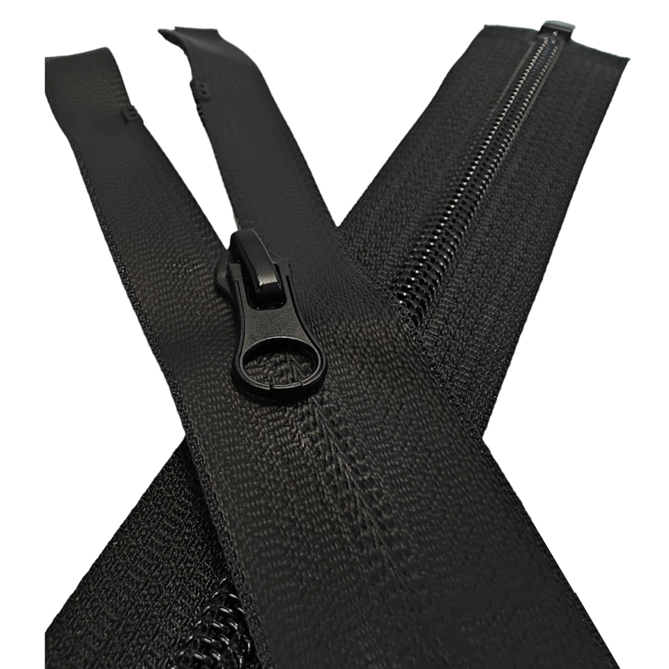 Black Waterproof Zip Replacement Size #5 Open-End Great for Jackets ...