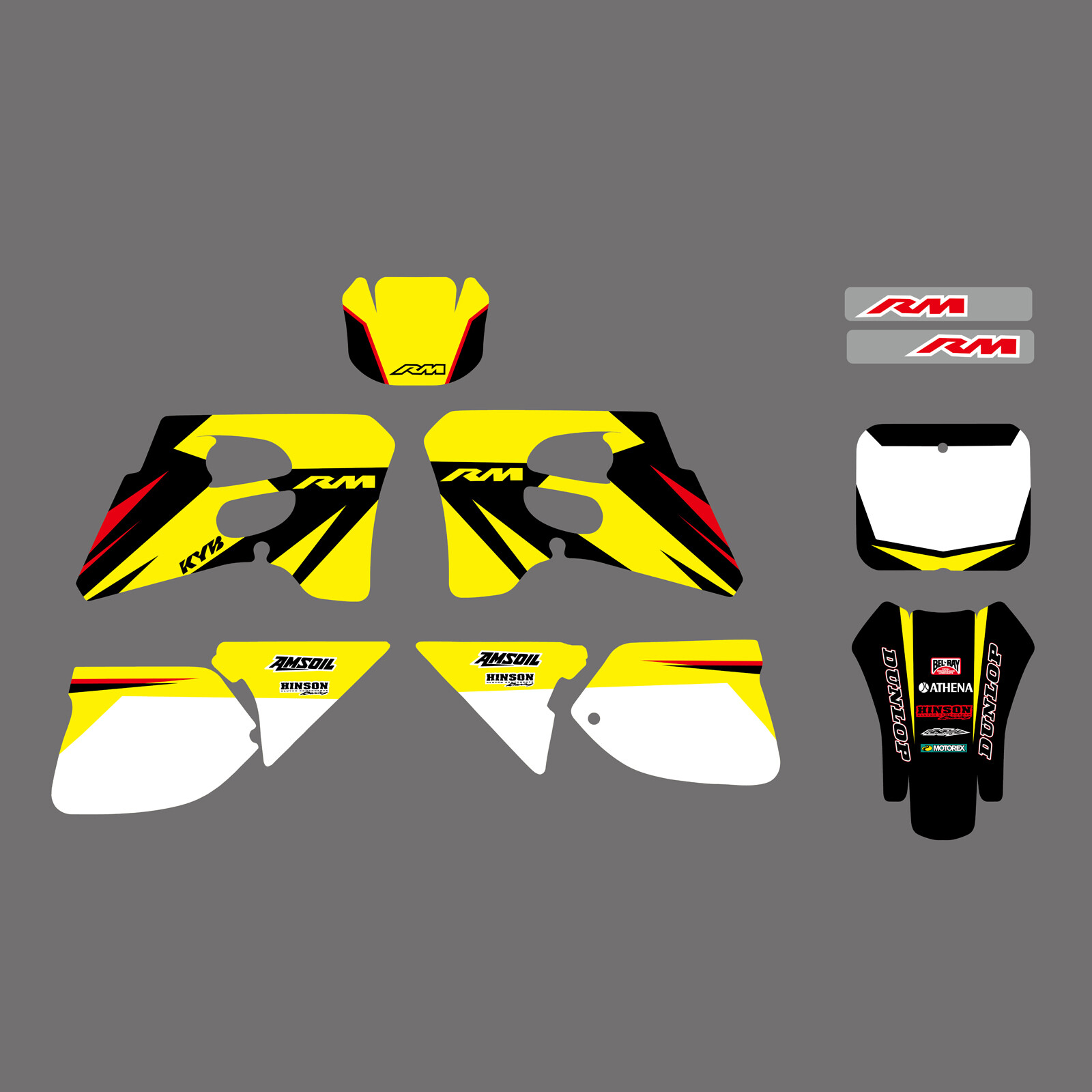 Team Graphics Backdrops Decals Stickers Fit Suzuki RM125 RM250 1993 ...