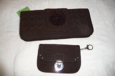 NEW VERA BRADLEY Clutch DAZZLE Purse ~ $55 NWT ESPRESSO Brown ...