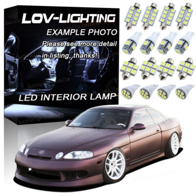 8x White 6K Interior Canbus LED Light Bulb Kit for 1992-2001 Lexus ...