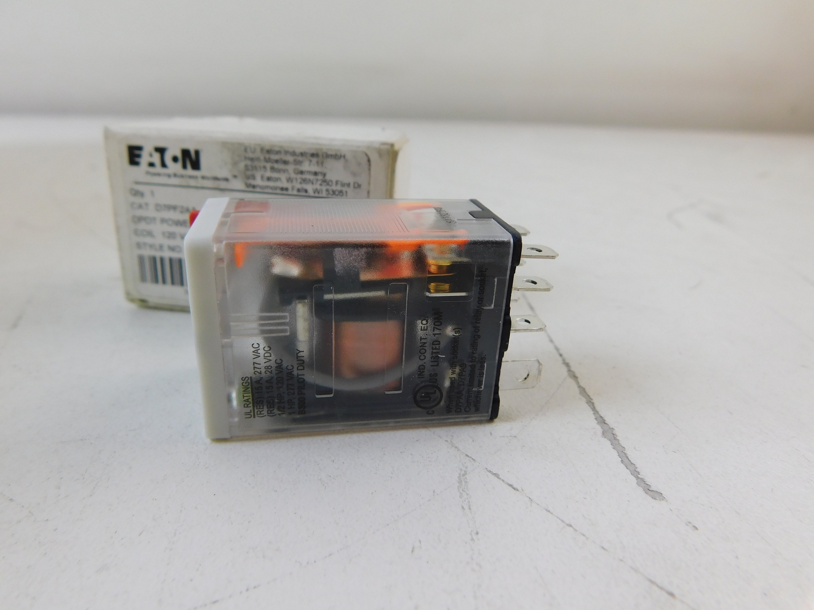 Eaton NSB D7PF2AA Relays General Purpose Relay 2P 15A 120V 50/60Hz EA ...