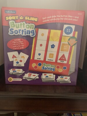 LAKESHORE EDUCATIONAL SORT & SLIDE Button Sorting COMPLETE W BOX | eBay