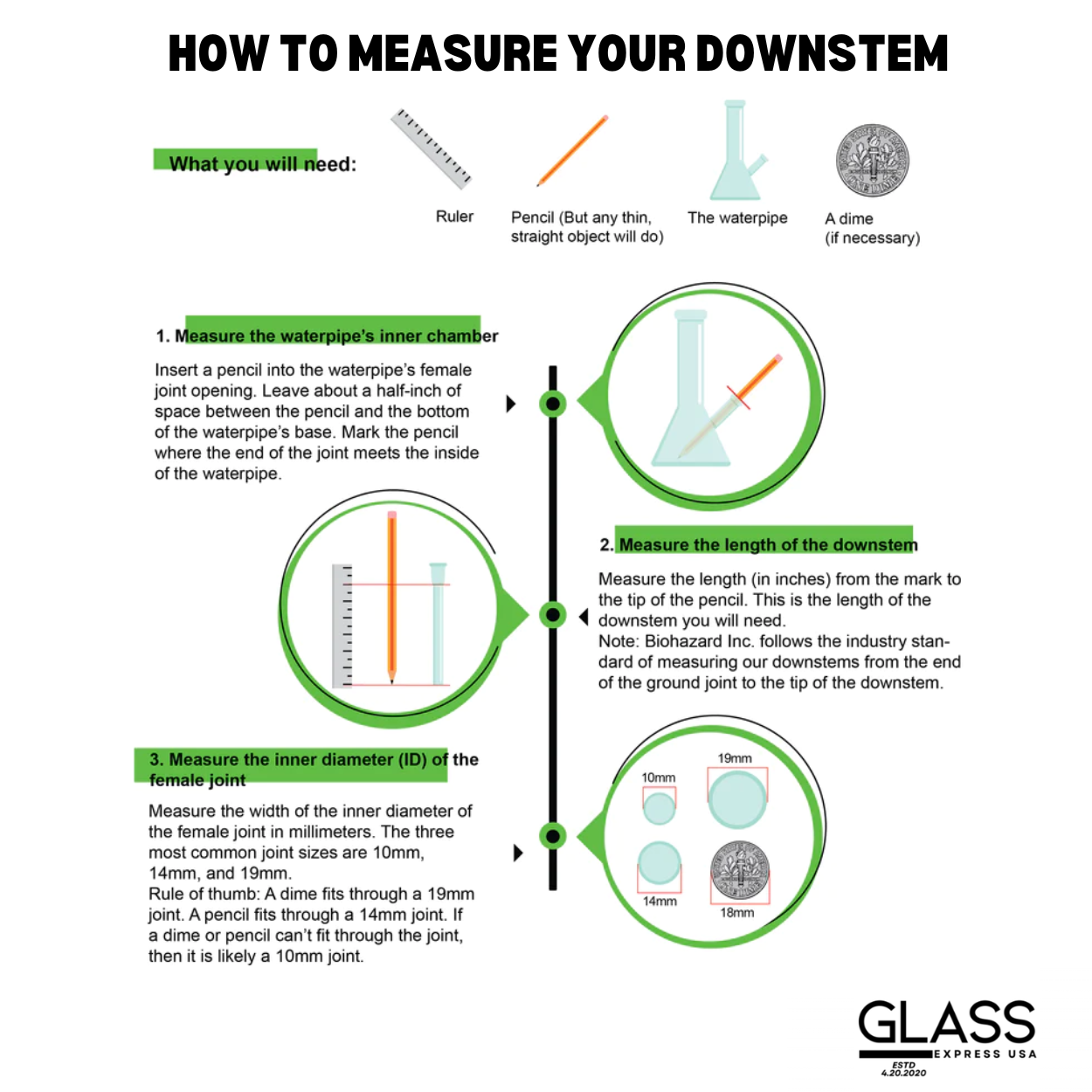 4" Glass DOWNSTEM 14mm/18mm Hookah Bong Water Pipe Stem Diffuser | eBay