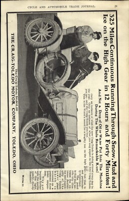 1907 PAPER AD CAR AUTO Craig Toledo Automobile OH Model D Universal ...