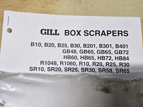 WOODS GILL Box Scrapers, Operator's Manual 1996. See photo for all ...