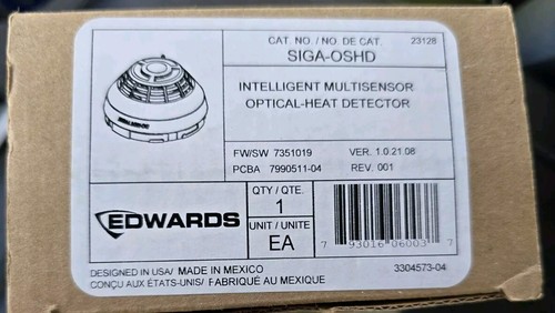 EDWARDS SIGA-OSHD INTELLIGENT OPTICAL/HEAT DET. -FREE SHIPPING- | eBay