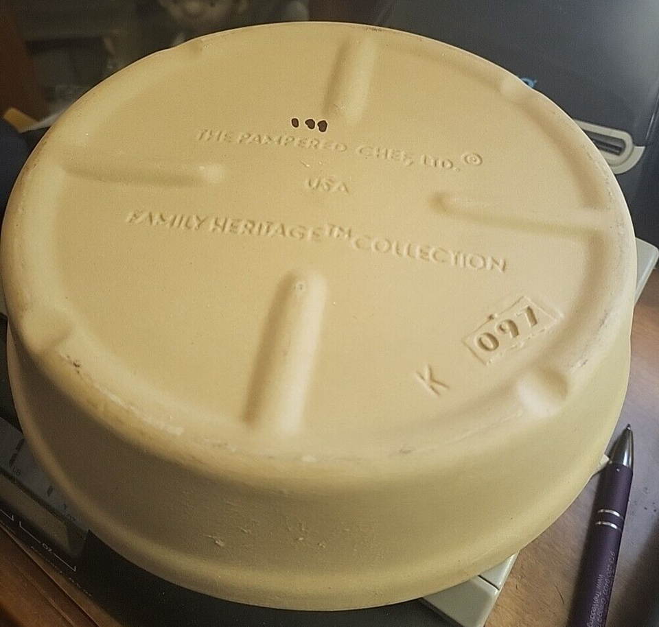 PAMPERED CHEF Family Heritage K088 Stoneware 8" x 2" Round Mini Deep ...
