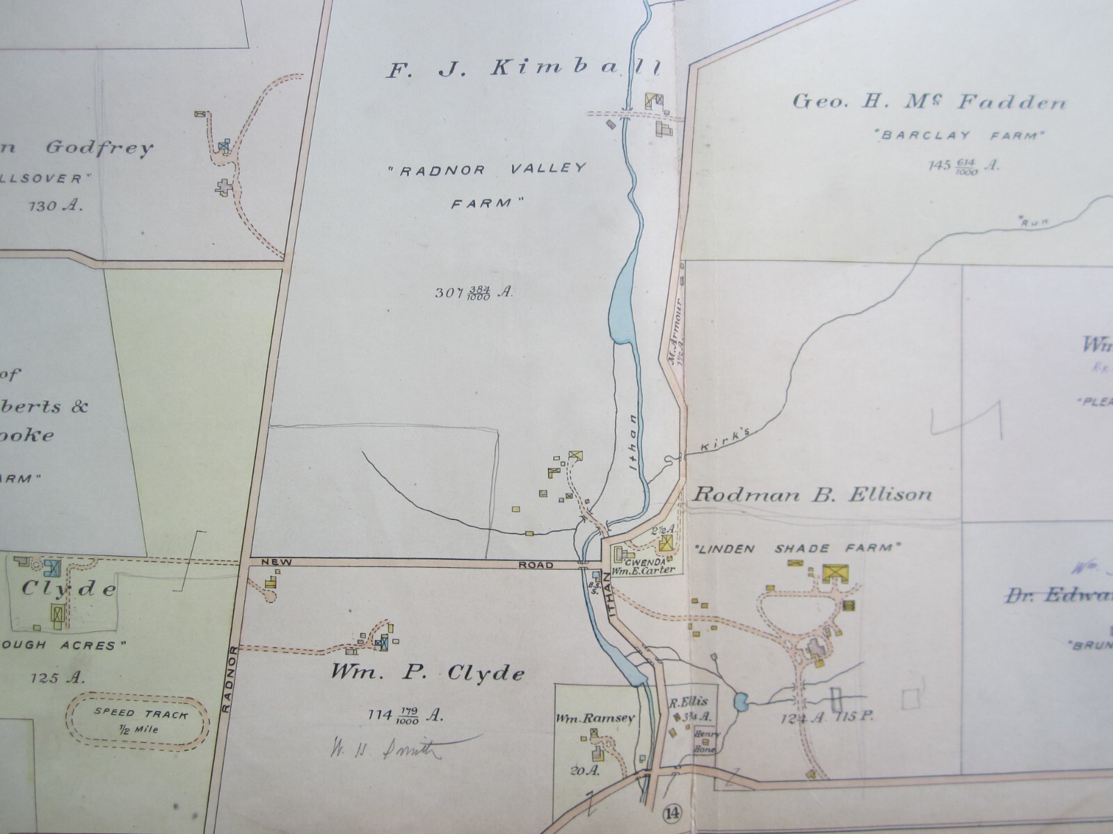 Old Antique 1900 PENNSYLVANIA RAILROAD MAP - Overbrook to Malvern ...