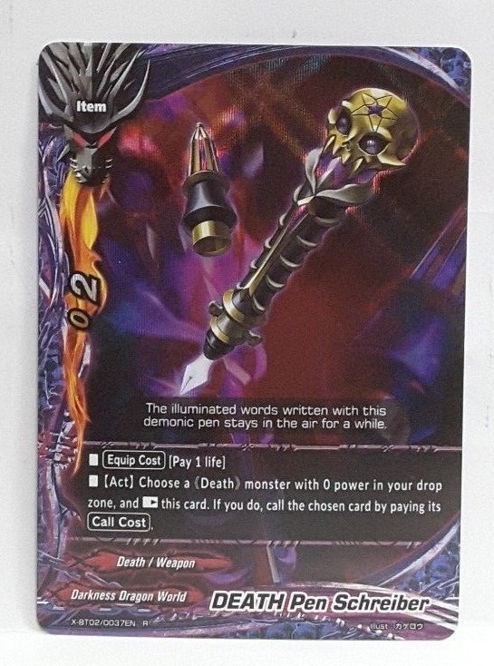 Buddyfight DEATH Pen Schreiber X-BT02/0037EN R FOIL N-Mint | eBay