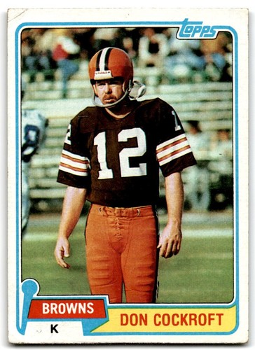 1981 Topps Don Cockroft . Cleveland Browns #458 | eBay