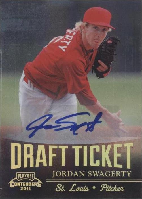 2011 Playoff Contenders - Draft Tickets Jordan Swagerty #DT87 ...