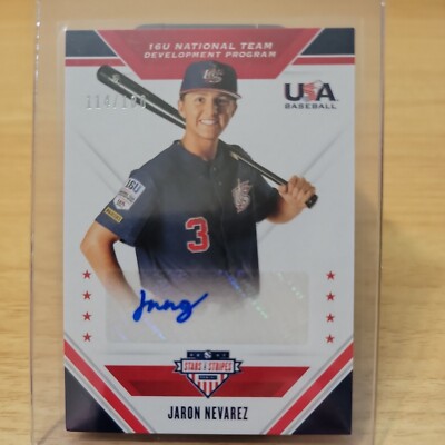 2020 Panini USA Baseball Stars and Stripes Jaron Nevarez autograph /180 ...