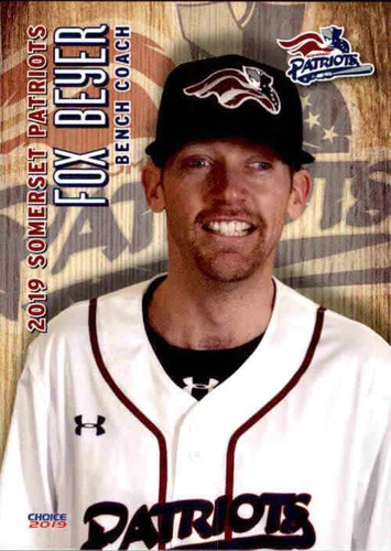 2019 Somerset Patriots Choice #34 Fox Beyer Chatham New Jersey NJ ...