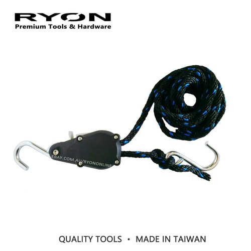 3/8" x 8 ft./9.5mm x 2.4M 94" Ratchet Rope Tie Down Self-Locking Easy ...