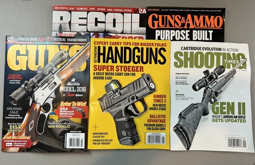 Lot of 5 Gun Magazine Issues Guns Guns & Ammo Shooting Times Handguns ...
