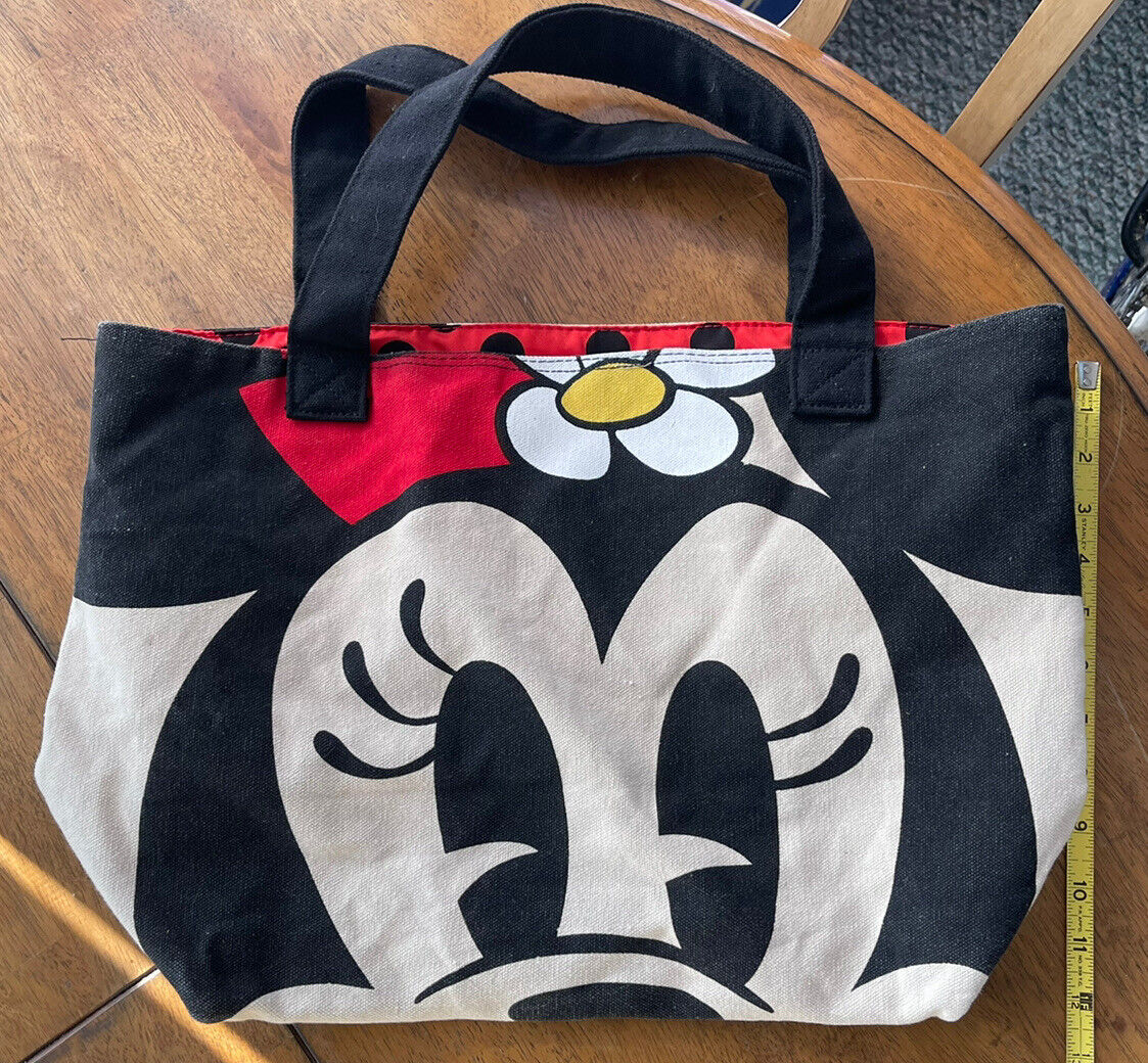 Disney Minnie Mouse Mickey Mouse Big Face Canvas Tote… - Gem Disney Minnie Mouse Mickey Mouse Big Face Canvas Tote… - Gem