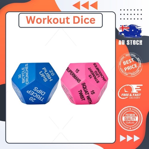 12 Side Exercise Workout Dice Gym Cardio Fitness Dice Assorted-Au | eBay