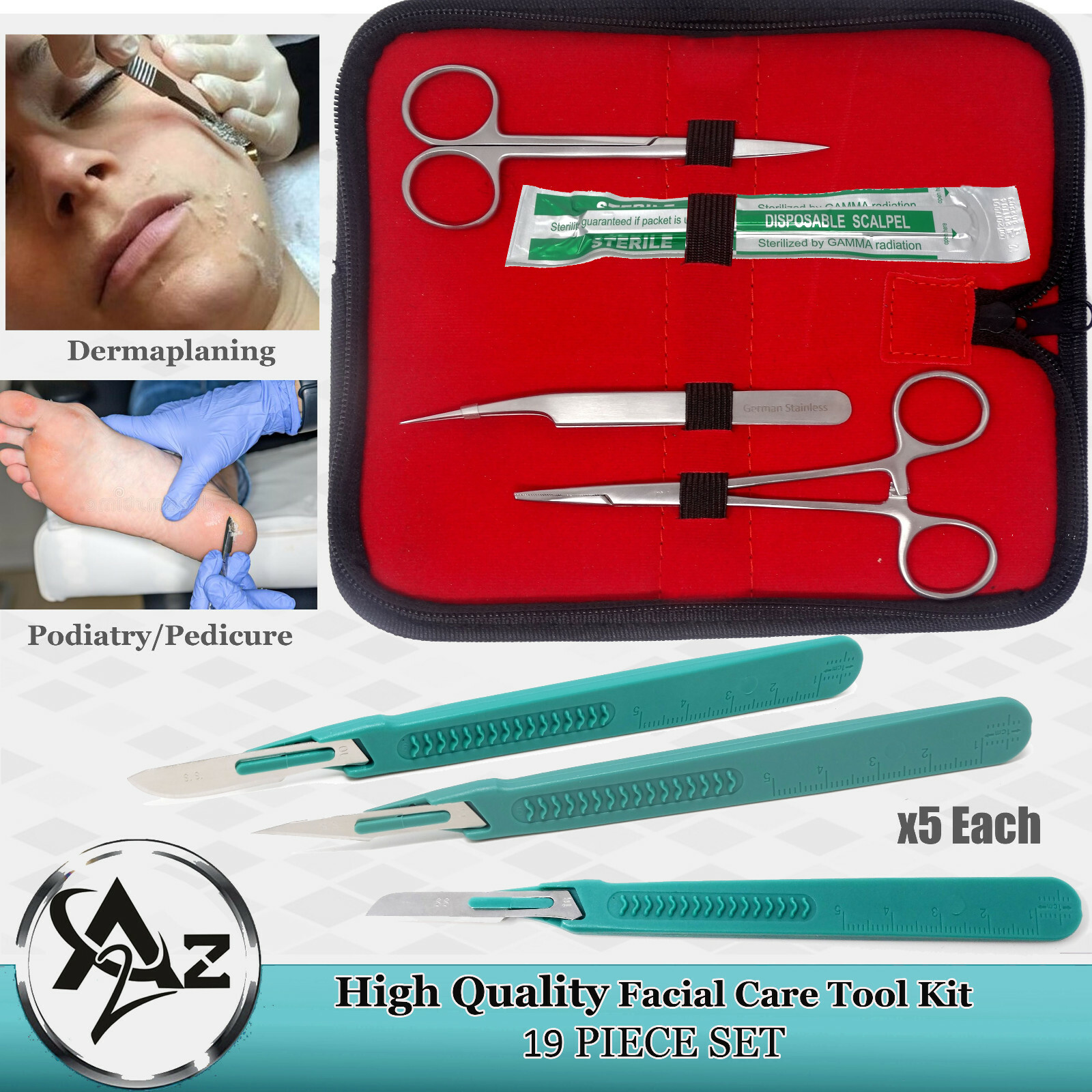 Best All-in-1 Dermaplaning Facial Care Kit DISPOSABLE Scalpels Blade ...