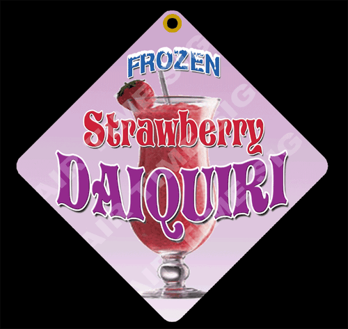 STRAWBERRY DAIQUIRIS Diamond Concession Sign - Trailer 12" x 12" 2 ...