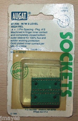 AUGAT 22 PIN IC Sockets Gold Inserts .4" x .1" Spacing | eBay