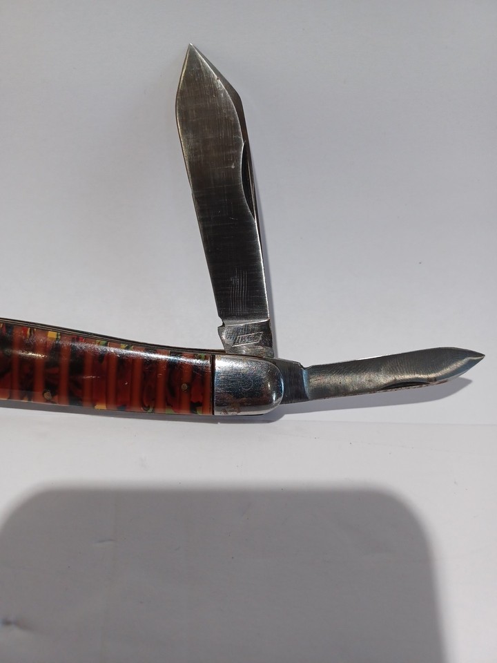 Rare VINTAGE IK Co POCKET NIFE Folding Pocket Knife 2 Blades Stainless ...