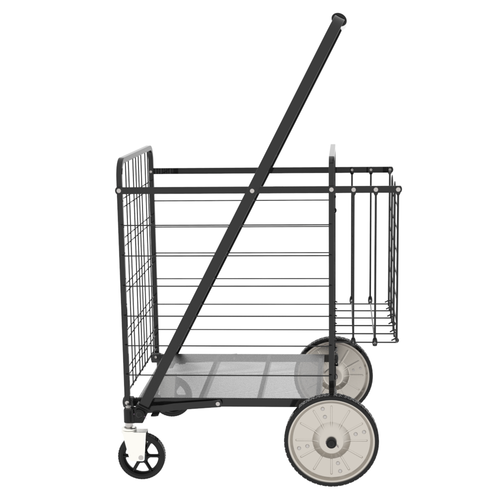Extra-Large Shopping Cart With Brakes With Wheels Foldable Double-Layer ...