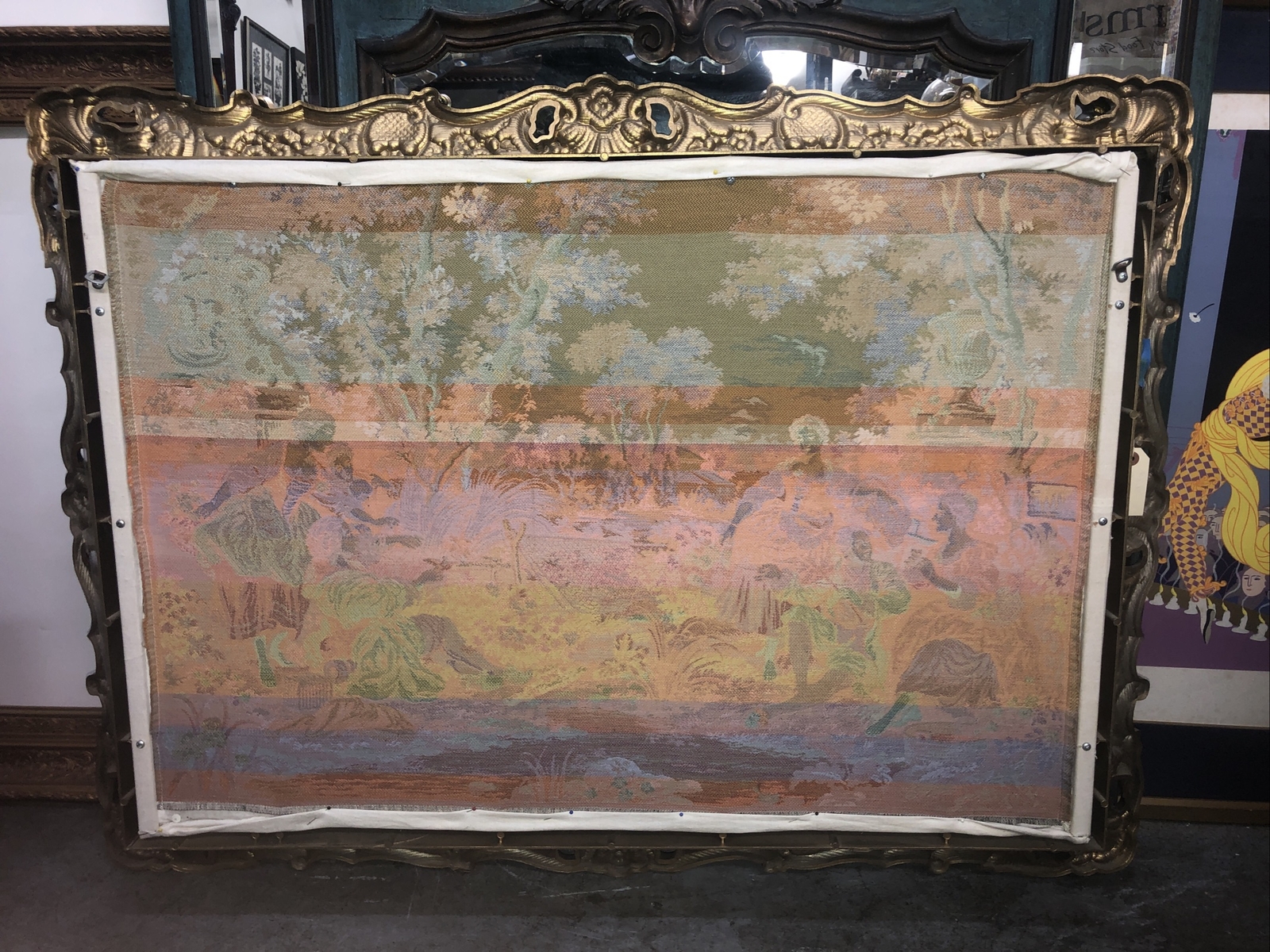 Large Vintage Tapestry, Framed | eBay