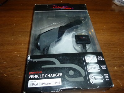 Rocketfish RF-PA455 Car/Vehicle Charger for 30pin Apple® iPad®, iPod ...
