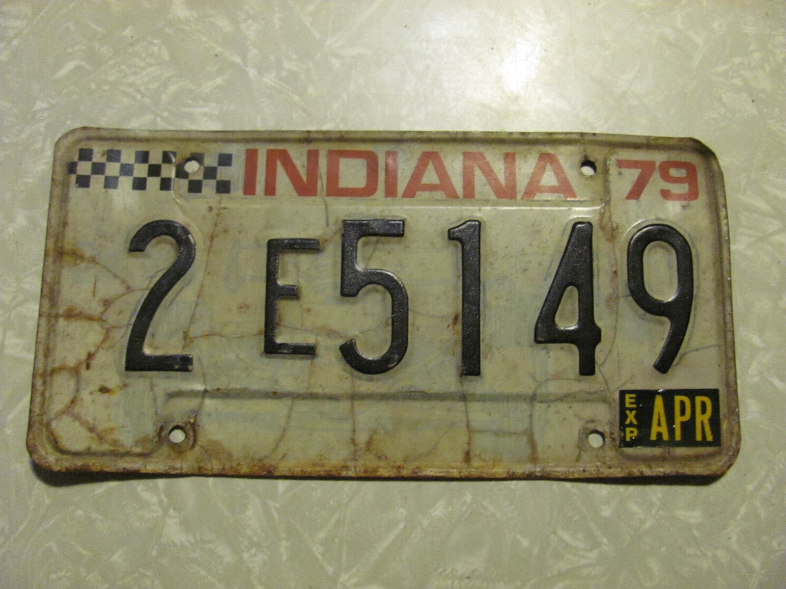 1978 INDIANA passenger LICENSE PLATE original paint FREE SHIPPING ...