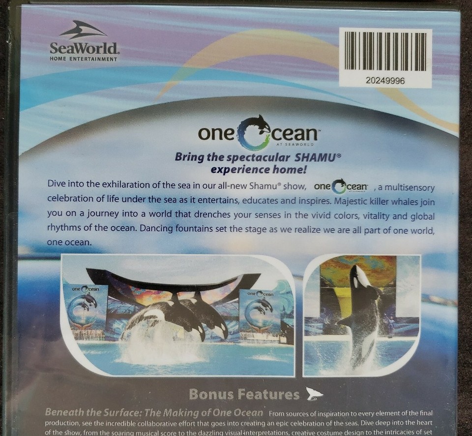 SeaWorld One Ocean At Seaworld DVD All New Shamu Show Brand New Sealed ...