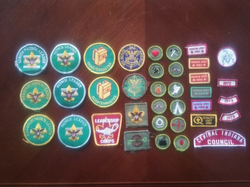 Vintage 70s/80s BSA Boy Scouts Merit Badges unit award other misc ...