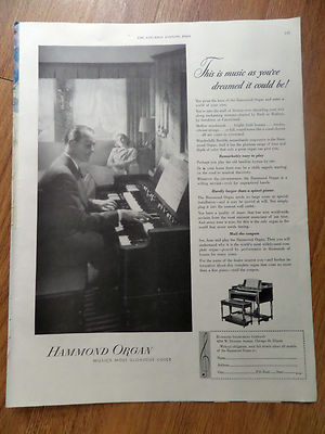 1948 Hammond Organ Ad This is Music as You've Dreamed it Could be | eBay