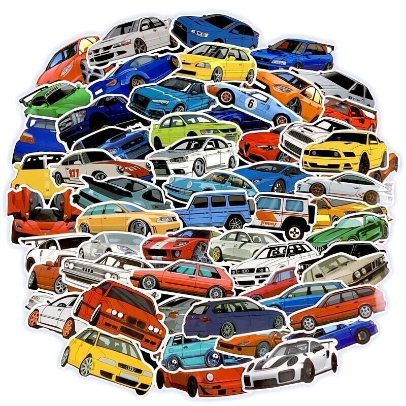 100 Pack JDM Racing Stickers Car Motorcycle Motocross Helmet Laptop ...