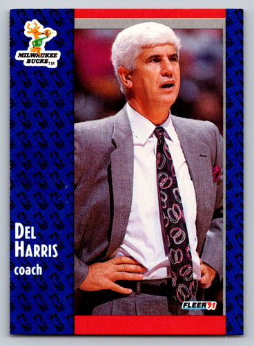 1991 Fleer #115 Del Harris Milwaukee Bucks Basketball Card | eBay