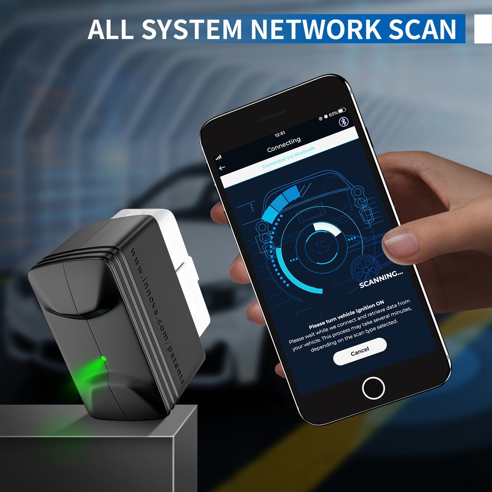 INNOVA 6000P All System Car OBD2 Scanner Diagnostic Code Reader ABS SRS ...