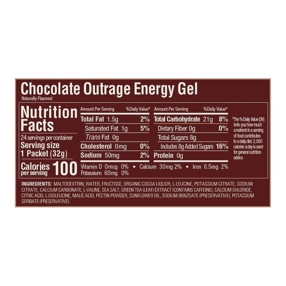 GU ORIGINAL ENERGY GEL : CHOCOLATE OUTRAGE - Box of 24 769493200013| eBay