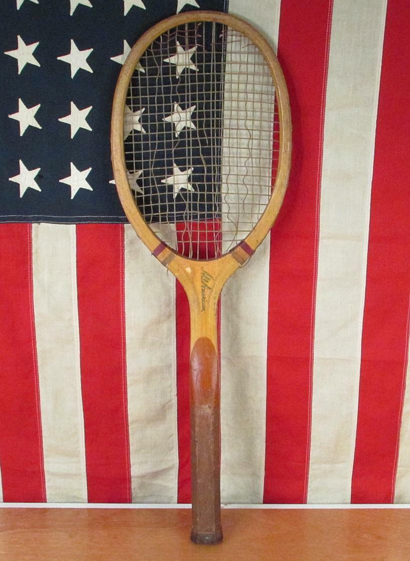 Vintage 1920s Wright & Ditson Wood 'All American' Tennis Racquet ...