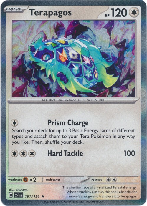 Terapagos 161/191 Holo Surging Sparks SSP Pokemon Card NM | eBay