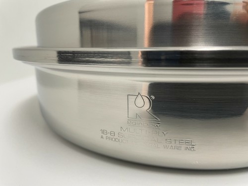 RAINBOW Waterless 3 QT Sauté Pan w/Lid Multi-Ply 18-8 Surgical ...