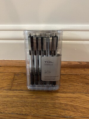 TUL Retractable Gel Ink Pens Medium Point Black Ink Pack Of 12 0.7mm ...