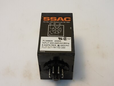 SSAC PLM6605 2000X 3~ VOLTAGE MONITOR 200-240VAC 60Hz 8A RES@240VAC PDR ...