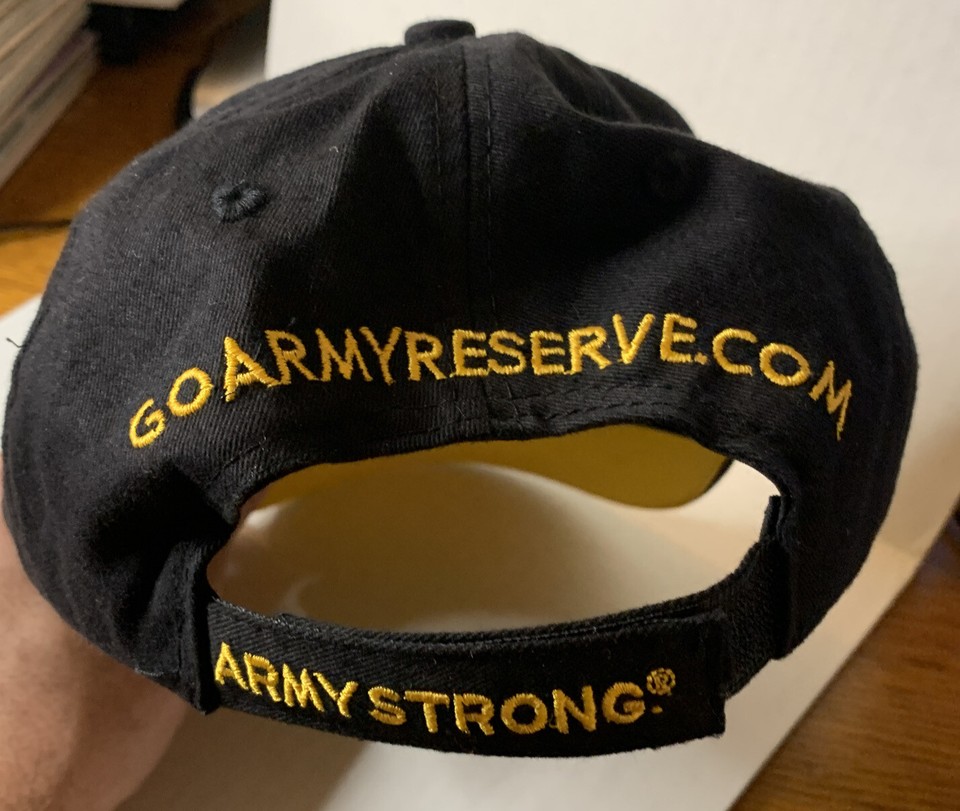 U.S. Army Cap Hat Black Yellow Army Strong Embroidered | eBay