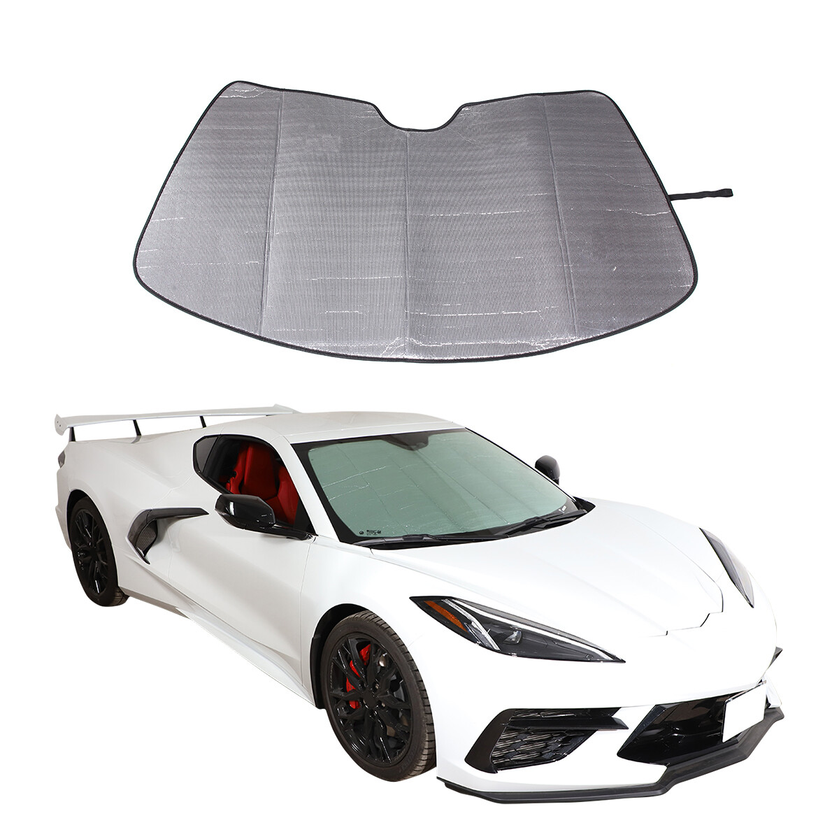 For 2020-2026 C8 Corvette Windshield SunShade Sunshade Car Foldable ...